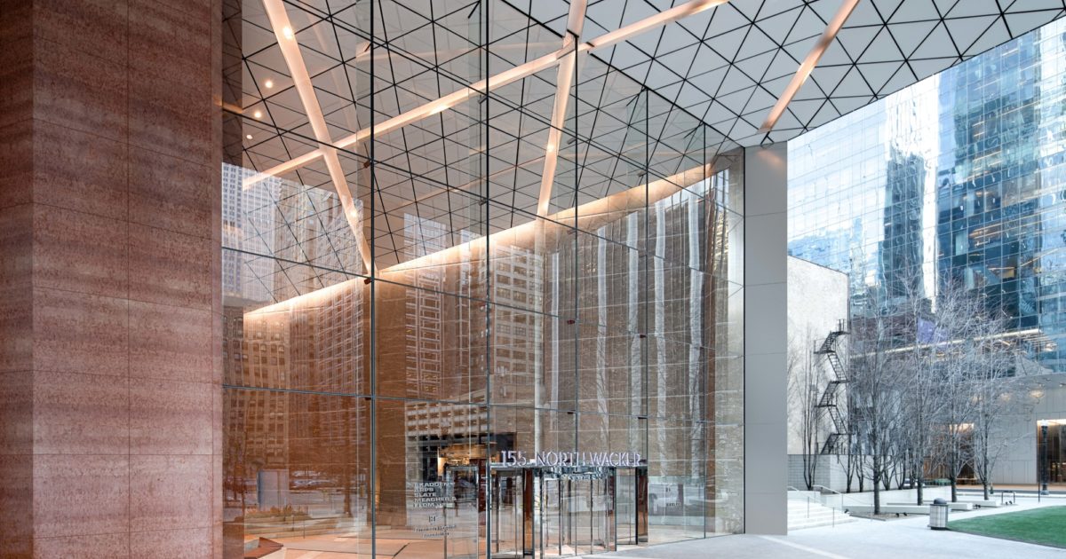 155 N. Wacker, Lobby Curtainwall Replacement | Berglund Construction